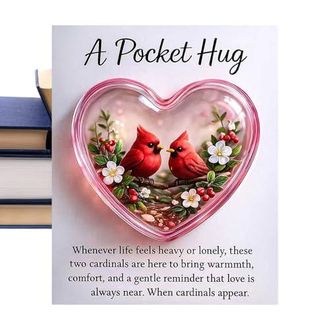 Generic Ornements de Poche en Forme de Coeur,D&eacute;cor &Eacute;motionnel Naturel Portable Petit en Acrylique 2D | Ornement en Forme De Coeur - Pour Adultes Famille Amis 