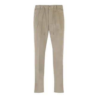 Tagliatore Pantalon P-Newman en velours de coton stretch - Homme - Pantalons - Beige - Taille: XL
