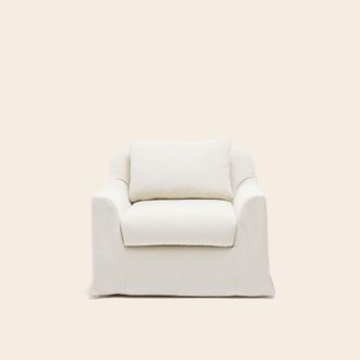Madura Fauteuil Claribel Toile ivoire - ECRU
