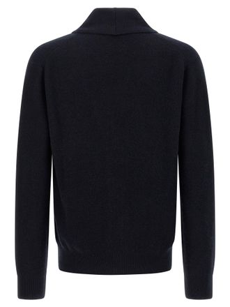 Brioni Cashmere and Wool Blend Cardigan - Blue