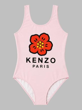 Kenzo Boke Flower Logo Print One-Piece Swimsuit - Pink