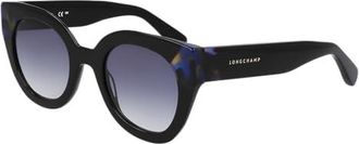 Longchamp Lunettes de Soleil LO750S N 012 BLACK/BLUE HAVANA 49/23/140 Femme