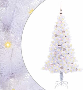 vidaXL K&uuml;nstlicher Weihnachtsbaum Wei&szlig; 150 cm PVC und Stahl vidaXL