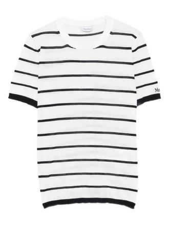 Max Mara t-shirt &agrave; rayures - Blanc