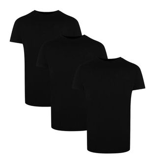 Palm Angels Tri-Pack Flag Logo Schwarze T-Shirts