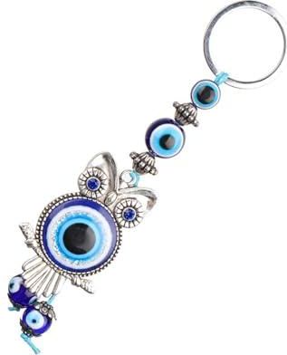 Generic Porte-cl&eacute;s Hibou Bleu Mauvais oeil, Cadeau de B&eacute;n&eacute;diction pour la D&eacute;coration et la Protection de la Maison, Porte-cl&eacute;s Amulette en Verre &eacute;l&eacute;gant pour 
