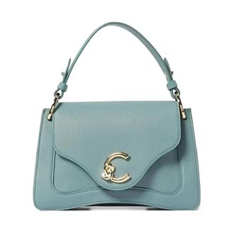 Coccinelle Femme, Sacs, Bleu, Taille: ONE Size Sac &agrave; main en cuir grain&eacute;