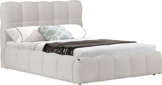 Habitat et Jardin Habitat Et Jardin - Lit double en tissu avec coffre Davos - 140 x 190 cm - Beige
