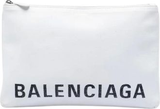 Balenciaga Sac pochette en cuir Pre-owned - Femme - Pre-owned - Blanc - Taille: ONE Size