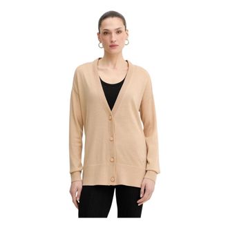 A|X Armani Exchange Oversize-Strickjacke aus Wollmischung - - Knitwear - Damen - Beige - L