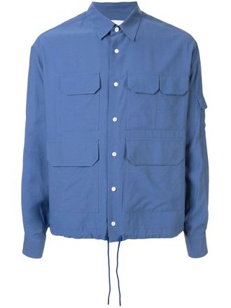Ports V Hemd mit Taschen - Blau
