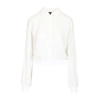 Emporio Armani Bluse mit Rippendetails und lockerer Passform - - Blouses & Shirts - Damen - Wei&szlig; - M