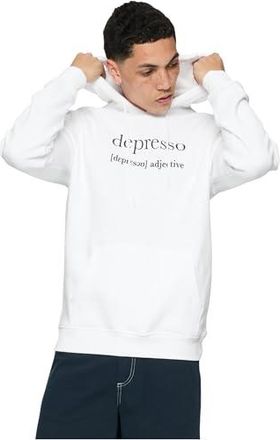 Mister Tee Depresso Hoody, Sweatshirt &agrave; Capuche Homme, White