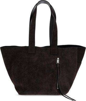 AllSaints Femme, Sacs, Brun, Taille: ONE Size Alba Leather Shopper Bag