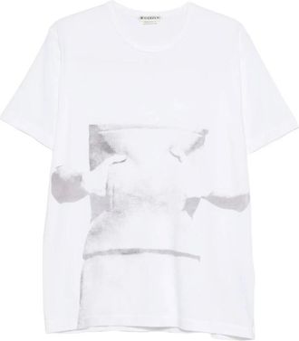 J.W.Anderson Homme, Tops, Blanc, Taille: M Gesture T-shirt