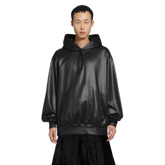Comme Des Gar&ccedil;ons Coated Cotton Hoodie