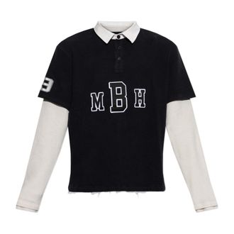 Misbhv Misbhv, Homme, Tops, Noir, Taille: L Polo &agrave; Manches Longues