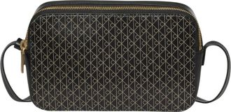 Calvin Klein Sac bandouli&egrave;re logo Monogramme int&eacute;gral - Femme - Sacs - Noir - Taille: ONE Size