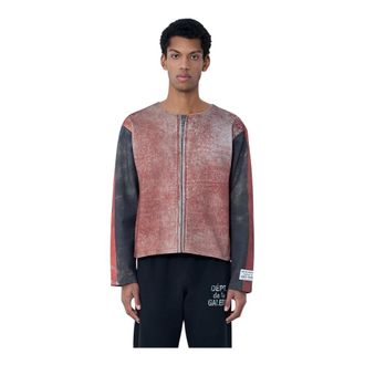Gallery Dept. Raw-Edge Zip-Print Top - - Sweatshirts & Hoodies - Herren - Braun - XS