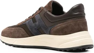 Hogan Suede and Leather Sneaker - Brown