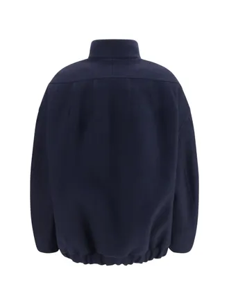 Dries Van Noten Womens Loose-Fit Jacket Navy Wool (ovis Aries)