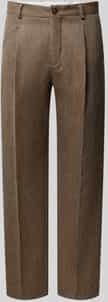 Selected Regular Fit Bundfaltenhose aus Wolle