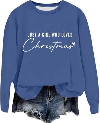 Generic Sweat-Shirt pour Femme surdimensionné à col Ras du Cou, Pull Tendance pour lautomne, Hauts décontractés à Manches Longues en Polaire, Coupe Mignonne, 