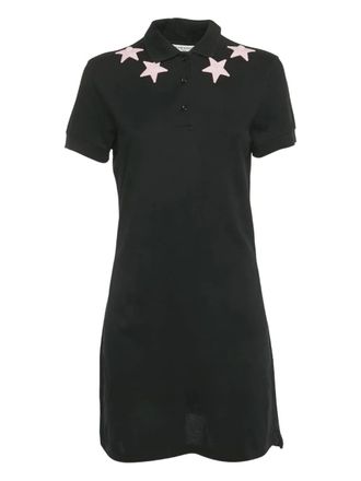 Givenchy robe &agrave; col polo &agrave; appliqu&eacute;s &eacute;toiles - Noir