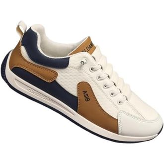 Generic Baskets confortables avec soutien de la vo&ucirc;te plantaire pour homme - Chaussures de marche confortables &agrave; lacets respirantes, bleu, 42 2/3 EU