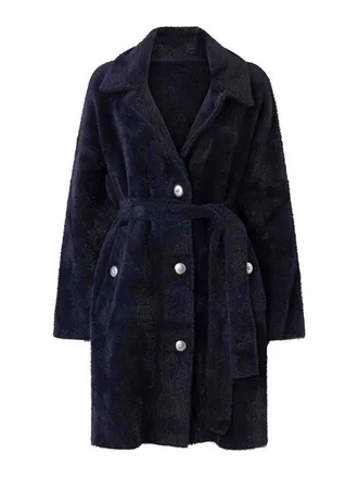 Pinko Manteau Au Genou - Bleu