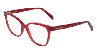 Ferragamo SF3062 612 Lunettes pour femme Bordeaux transparent 54/16/145