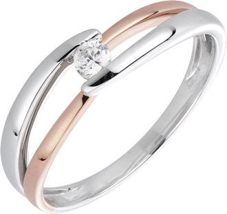 Edenly Solitär Ring Kostbarer Kokon - Sonnenaufgang - Roségold - 0. 10 Karat - 18 Karat