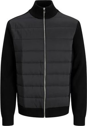 Jack & Jones Jjeperfect Knit Hybrid Cardigan Sn, Noir, L
