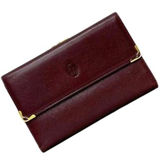Cartier Portefeuille Vintage (pliage triple) Pre-owned - Femme - Pre-owned - Rouge - Taille: ONE Size