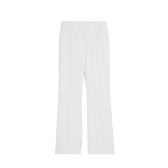 Max Mara Wide Leg Fluid Hose Estense - - Trousers - Damen - Wei&szlig; - L
