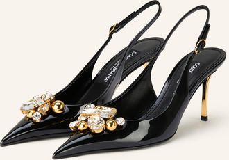 Dolce & Gabbana Slingpumps Mit Schmucksteinen schwarz