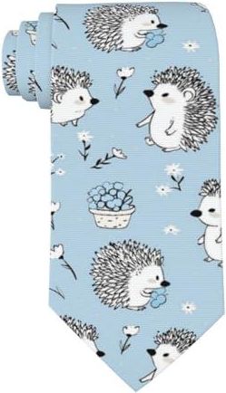 Generic Hérissons Mignons Cravatte Décontractée Cravates Hommes Polyvalente Cravate Pour Scolaires Fêtes Mariage