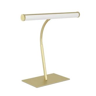 Eglo LED Tischlampe Riccione, Schreibtischlampe mit Flexarm, Tischleuchte Schreibtisch touch dimmbar, Nachttischlampe aus Metall in Messing, warmwei&szlig;-kaltw