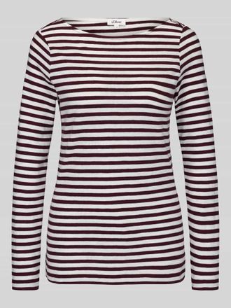 s.Oliver Red Label Slim Fit Langarmshirt aus reiner Baumwolle