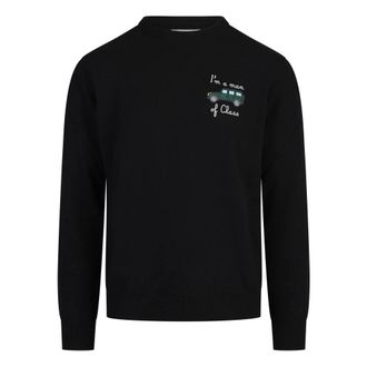 MC2 Saint Barth Pull &agrave; col rond Heron - Homme - Pulls - Noir - Taille: M