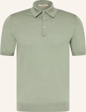 Fioroni Cashmere Fioroni Strick-Poloshirt gruen