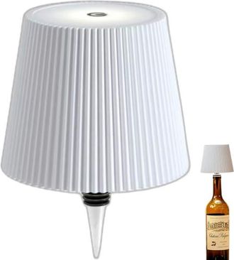 Generic Brabola Lampe de bouteille de vin sans fil pour bouteilles de vin 3 couleurs &agrave; intensit&eacute; variable Fonctionne avec piles, abat-jour rechargeable pour r