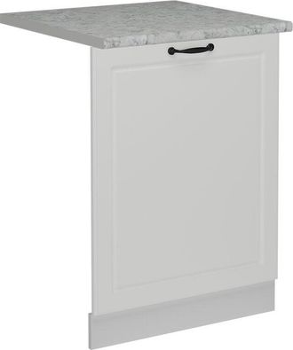 Vicco Façade de lave-vaisselle R-Line, Blanc campagne, 60cm, pt Marbre Vicco