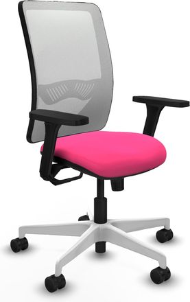 Piqueras y Crespo Palo Zulema Rosa Schreibtischstuhl mit 3D-Armlehnen, h&ouml;henverstellbare Lendenwirbelst&uuml;tze, ausgestattet mit Sincro 3 Positionen und Schneideschaum, We