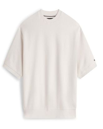 Tommy Hilfiger Strick-Shirt mit Label-Stickerei und Struktur in