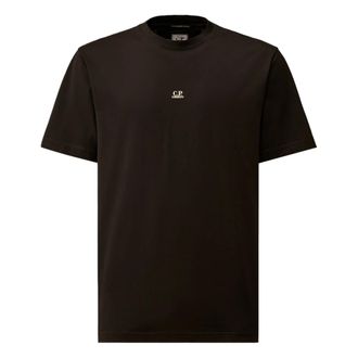 C.P. Company C.p. Company, Homme, Tops, Noir, Taille: XL T-Shirt Manches Courtes en Jersey Merceris&eacute; 70/2 Gasato