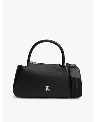 Tommy Hilfiger Henkeltasche in Schwarz mit sich wiederholendem Monogramm-Logo