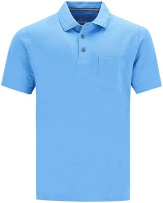 Hajo Poloshirt Pique (1-tlg) Poloshirt - Baumwolle - Atmungsaktiv - Ges&auml;umter Armabschluss