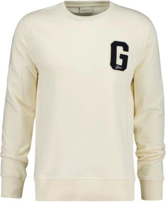 GANT Homme, Pulls, Blanc, Taille: L Maille Ras du Cou