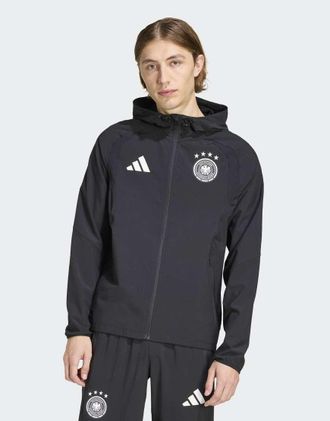 adidas adidas Performance - Allemagne Tiro Travel - Veste coupe-vent zipp&eacute;e - Noir